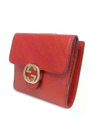Gucci Interlocking G Wallet - Red