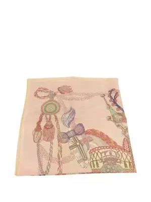 Hermès Equestrian-print Silk Scarf - Pink