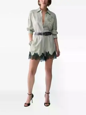 Liu Jo Jacquard Lace-trimmed Shorts