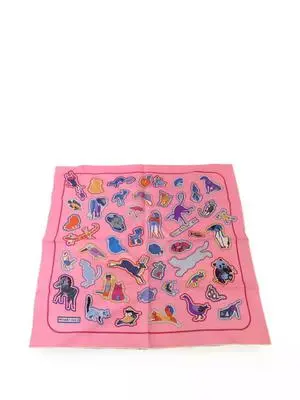 Hermès Animal-print Scarf - Pink