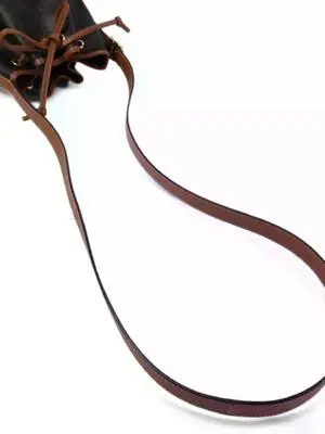 Celine Triomphe Canvas Drawstring Bucket Bag - Brown