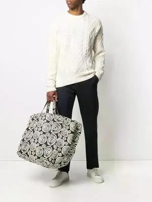 10 CORSO COMO Spiral-print Canvas Tote