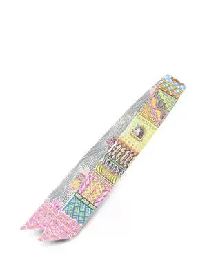 Hermès Twilly Print-detail Scarf - Pink