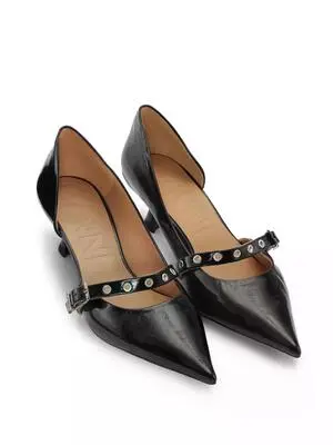 GANNI Eyelet Detail Kitten-heel Pumps