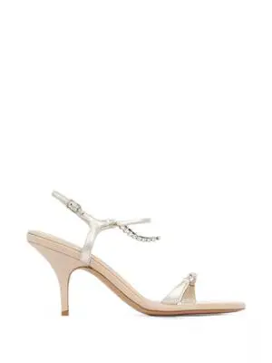 Chloé Crystal-embellished Leather Slingback Sandals