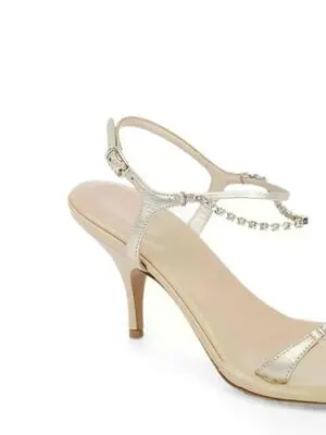 Chloé Crystal-embellished Leather Slingback Sandals