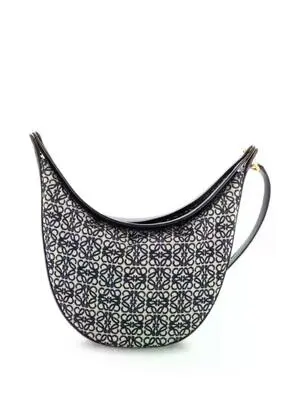 Loewe Luna Anagram Jacquard Hobo Bag - Blue