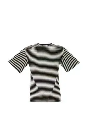 Max Mara Striped Embroidered Logo T-shirt