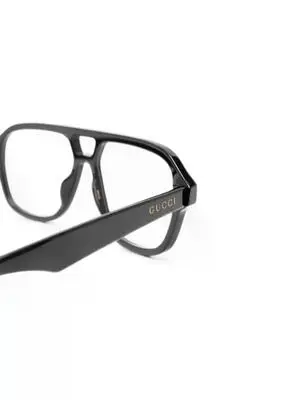 Gucci Aviator Eyeglasses - Black