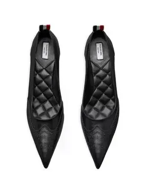 Thom Browne Leather Pumps With Brogue Detailing