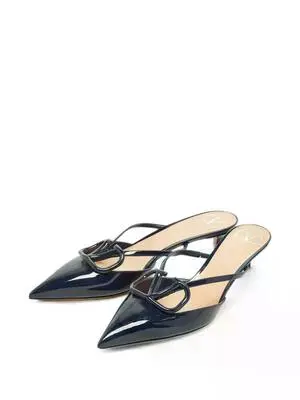 Valentino Garavani Vlogo Patent Leather Heeled Mules