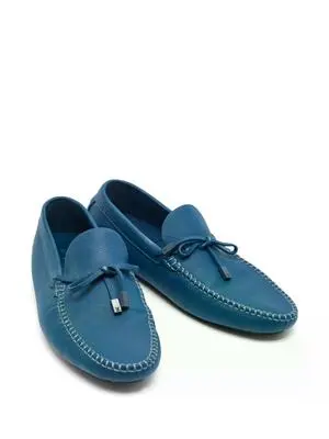 LOUIS VUITTON Monte Carlo Leather Loafers With Bow Detailing