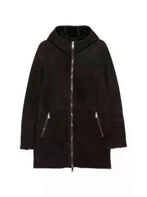 GIORGIO BRATO Hooded Shearling Coat