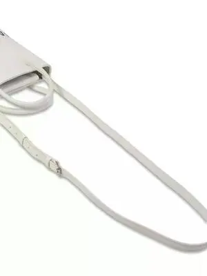 Balenciaga Logo-print Leather Shoulder Bag - White