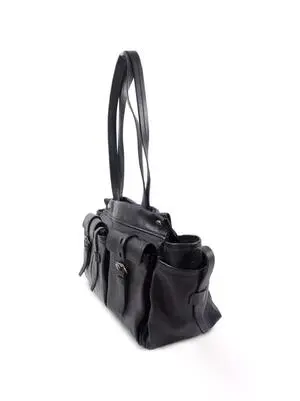 Prada Buckled Pocket Leather Shoulder Bag