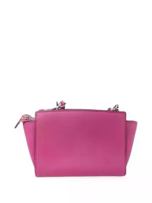 Michael Kors Logo Plaque Leather Shoulder Bag - Pink