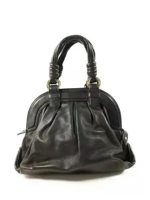 Bally Ruched Leather Handbag