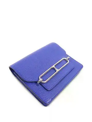 Hermès Roulis Slim Leather Wallet - Blue