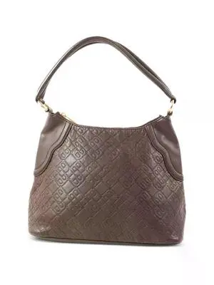 Bally Embossed Leather Shoulder Bag