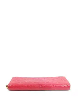 LOUIS VUITTON Clemence Monogram Empreinte Wallet - Red