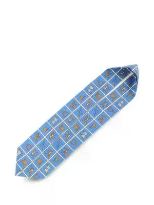 Hermès Twilly Scarf With Equestrian Print - Blue