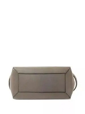Celine Micro Belt Bag In Grained Leather With Knotted Belt Detail - Grey