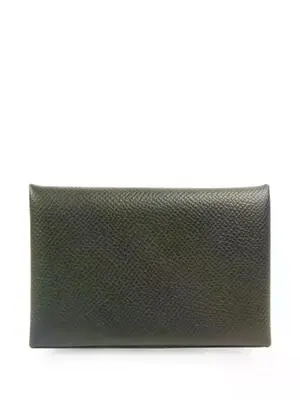 Hermès 2021 Calvi Card Case - Green