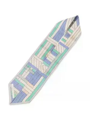 Hermès Twilly Rope-print Scarf - Blue
