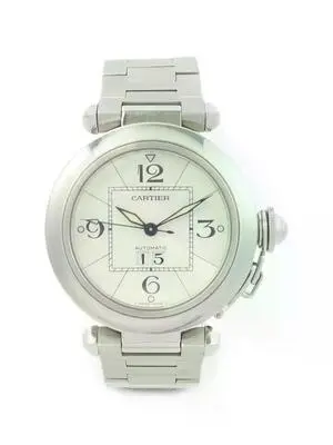 Cartier Pasha C Big Date 35mm Automatic Watch With Dial And Link Bracelet - White