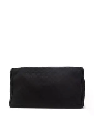 Gucci Gg Canvas Web-stripe Boston Bag - Black