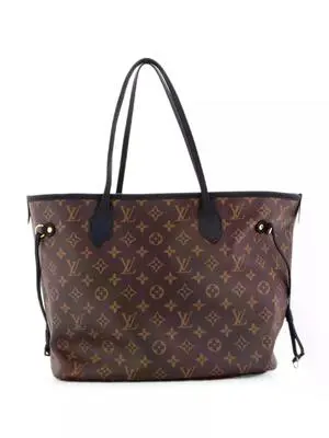 LOUIS VUITTON Neverfull Mm Monogram Canvas And Leather Tote Bag - Black