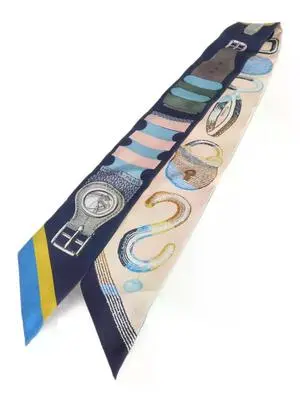 Hermès Silk Print Scarf - Blue
