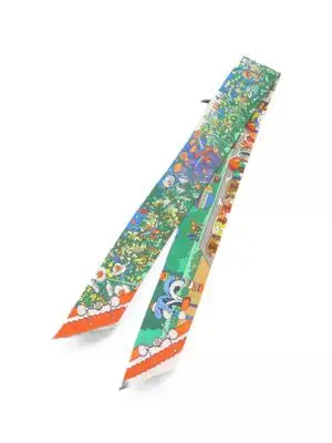Hermès Pony Pit Stop Scarf - Green