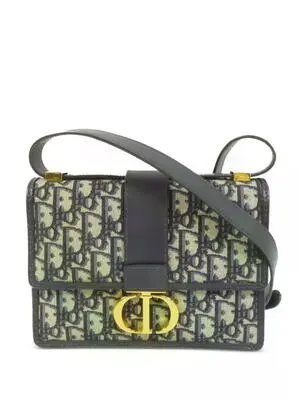 Dior 30 Montaigne Oblique Shoulder Bag - Black