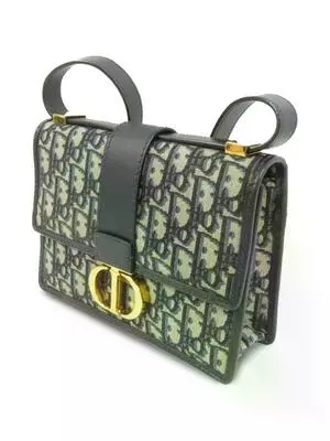 Dior 30 Montaigne Oblique Shoulder Bag - Black