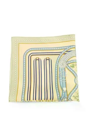 Hermès Equestrian-print Silk Scarf - Green
