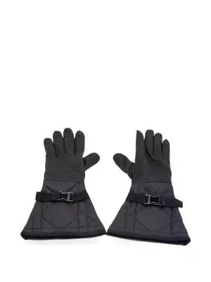Dior Quilted Leather Gloves - Black