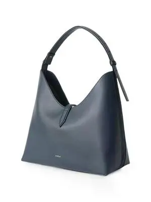 Furla Suede-panelled Leather Shoulder Bag