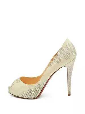 CHRISTIAN LOUBOUTIN Python-embossed Heeled Pumps