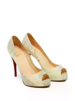 CHRISTIAN LOUBOUTIN Python-embossed Heeled Pumps