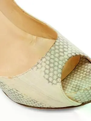 CHRISTIAN LOUBOUTIN Python-embossed Heeled Pumps