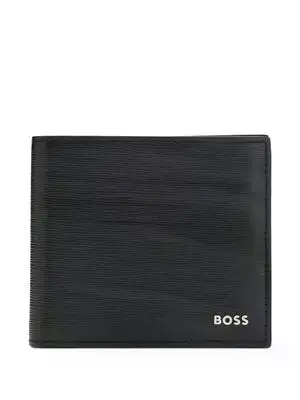 BOSS Textured-leather Wallet