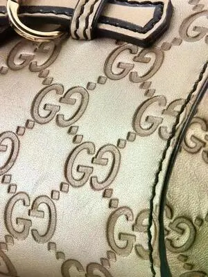 Gucci Leather Mini Shoulder Bag - Gold