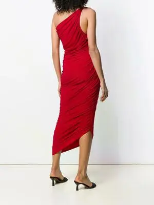 Norma Kamali Asymmetrical Ruched Dress