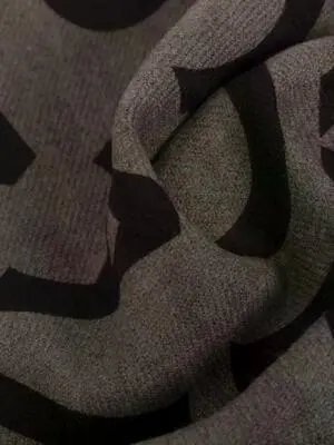FERRAGAMO Monogram-print Fringed-edge Scarf