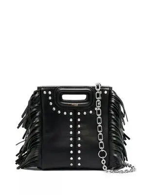 Maje M Fringed Leather Mini Bag