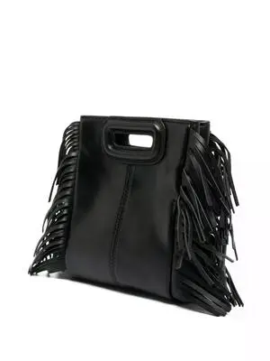 Maje M Fringed Leather Mini Bag