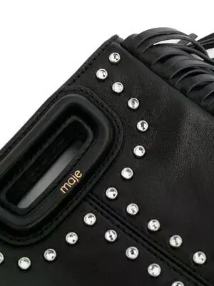 Maje M Fringed Leather Mini Bag