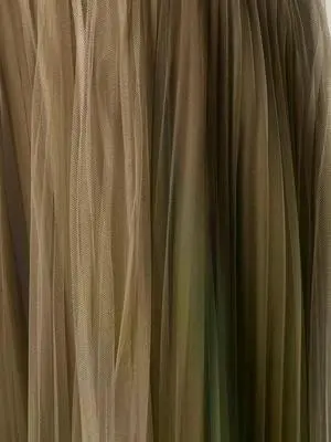Brunello Cucinelli Pleated Tulle Overlay Skirt