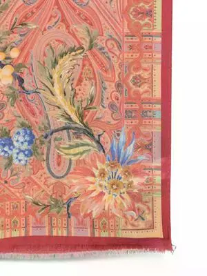 Etro Paisley Floral-print Scarf - Pink